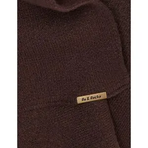 RU & ROCKA Branded-tab Knitted Scarf