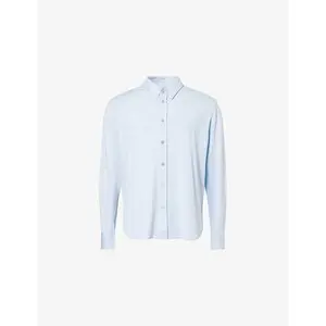 TOM FORD Classic Box-pleat Silk-and-cotton Shirt - Sky