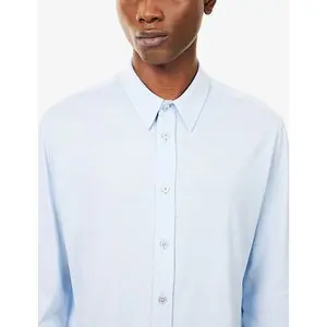 TOM FORD Classic Box-pleat Silk-and-cotton Shirt - Sky