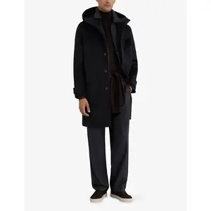 REISS Wool-blend Duffle Coat With Hood