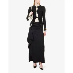 Christopher Esber Stretch-knit Midi Skirt With Hardware