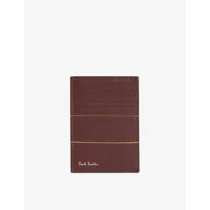 Paul Smith Panelled Leather Card Holder - Red