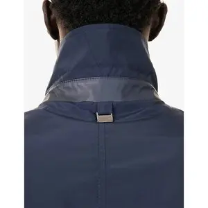 Corneliani Water Resistant Woven Trench Jacket