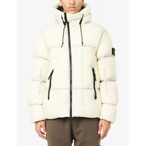 Stone Island Seam Faded Hooded Shell-down Jacket