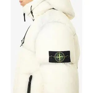 Stone Island Seam Faded Hooded Shell-down Jacket