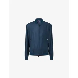 Corneliani Relaxed-fit Silk And Wool-blend Bomber Jacket