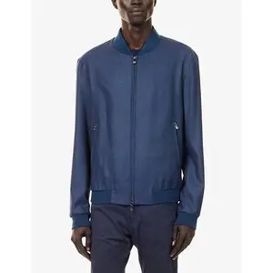 Corneliani Relaxed-fit Silk And Wool-blend Bomber Jacket