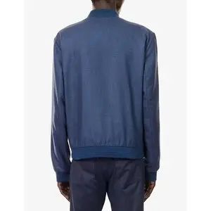 Corneliani Relaxed-fit Silk And Wool-blend Bomber Jacket