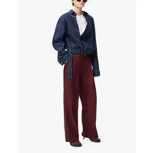 Loewe Leather-patch Wool Trousers