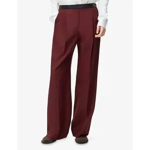 Loewe Leather-patch Wool Trousers