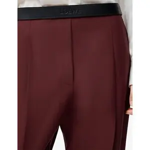 Loewe Leather-patch Wool Trousers