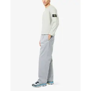 Stone Island Brand-patch Cotton-jersey Sweatshirt - Sage