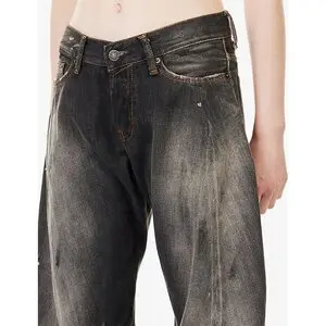 Acne Studios Trafalgar Barrel-leg Denim Jeans - Black