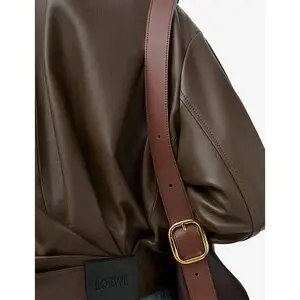 Loewe Draped Pointed-collar Leather Jacket