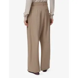 Loewe Pleated Barrel Wool Blend Trousers