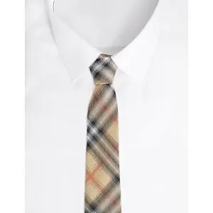 Burberry Manston Check-print Silk Tie - Sand Ip Check