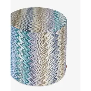 Missoni Jarris Zigzag-pattern Cotton Cylindrical Pouf 45cm