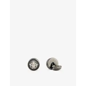 Tateossian Single Tourbillon Gear Gunmetal-plated Metal Cufflinks - Black