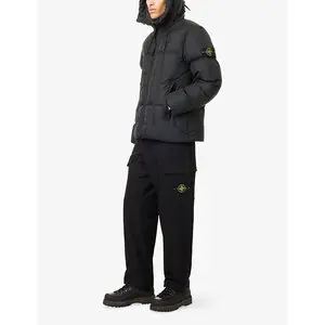 Stone Island Seam Faded Hooded Shell-down Jacket