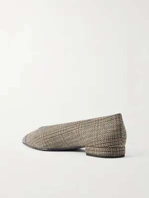 Loro Piana Rebecca Tweed Ballet Flats - Gray