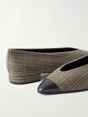 Loro Piana Rebecca Tweed Ballet Flats - Gray