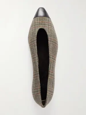 Loro Piana Rebecca Tweed Ballet Flats - Gray