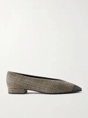 Loro Piana Rebecca Tweed Ballet Flats - Gray