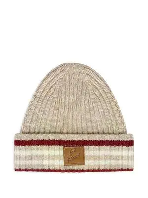CAFÉ KITSUNÉ Logo-patch Beanie - Neutrals