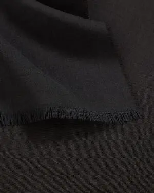 TOTEME Logo Wool Scarf - Black