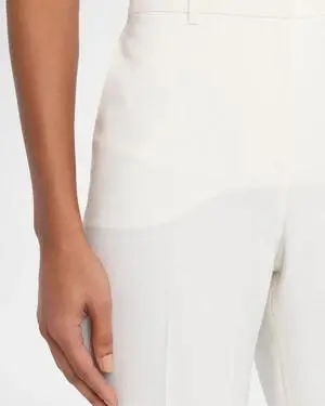 LoveShackFancy Enly Wool-blend Wide Leg Pants