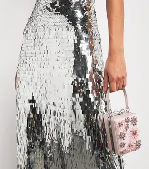 SELF-PORTRAIT Sequin-embellished Midi Dress