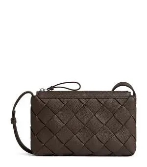 Bottega Veneta Small Leather Diago Messenger Bag - Brown