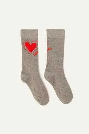 FARM RIO GIFTS Knit Socks - Melange Heart