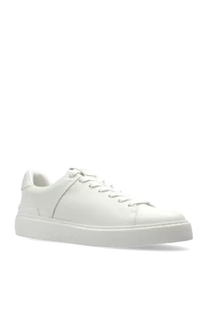 Balmain B-court Leather Sneakers - White