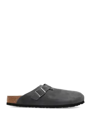 BIRKENSTOCK Suede Mules - Grey