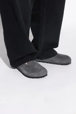 BIRKENSTOCK Suede Mules - Grey