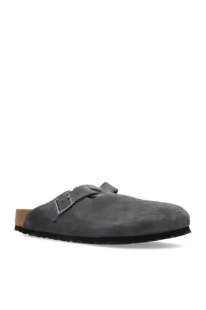 BIRKENSTOCK Suede Mules - Grey