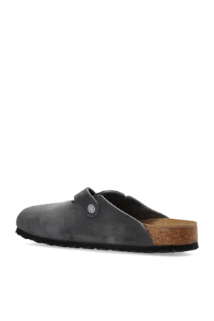 BIRKENSTOCK Suede Mules - Grey