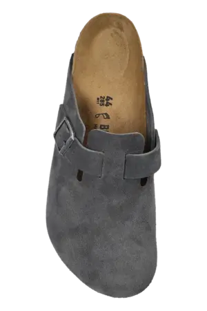 BIRKENSTOCK Suede Mules - Grey