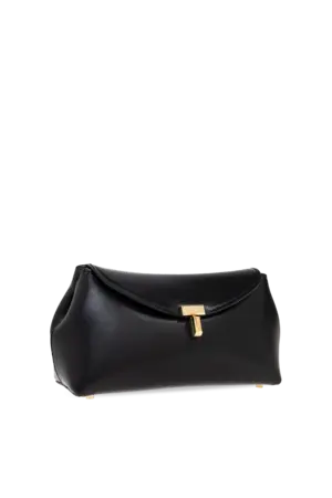 TOTEME T-lock Mini Leather Clutch - Black