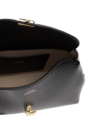TOTEME T-lock Mini Leather Clutch - Black