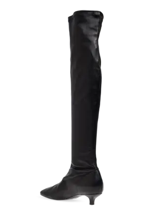 TOTEME Leather Heeled Over-the-knee Boots - Black