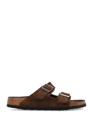 BIRKENSTOCK Arizona Bs Suede Slides - Brown
