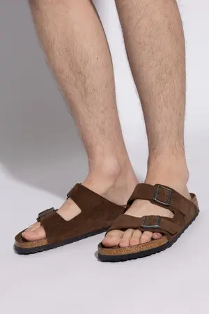 BIRKENSTOCK Arizona Bs Suede Slides - Brown