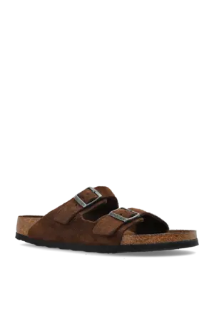 BIRKENSTOCK Arizona Bs Suede Slides - Brown