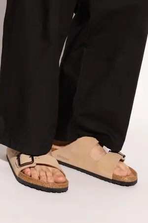 BIRKENSTOCK Arizona Wire Buckle Slides - Beige
