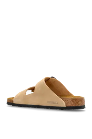 BIRKENSTOCK Arizona Wire Buckle Slides - Beige