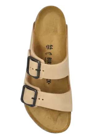 BIRKENSTOCK Arizona Wire Buckle Slides - Beige