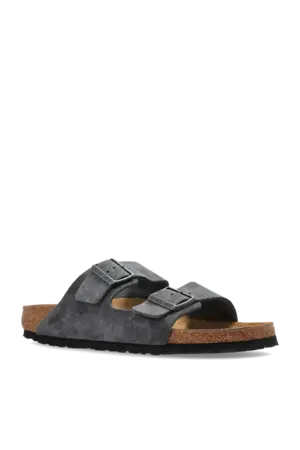 BIRKENSTOCK Arizona Bs Suede Slides - Grey
