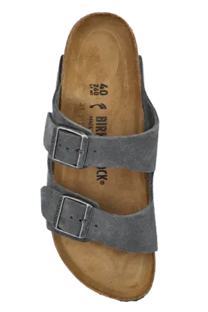BIRKENSTOCK Arizona Bs Suede Slides - Grey